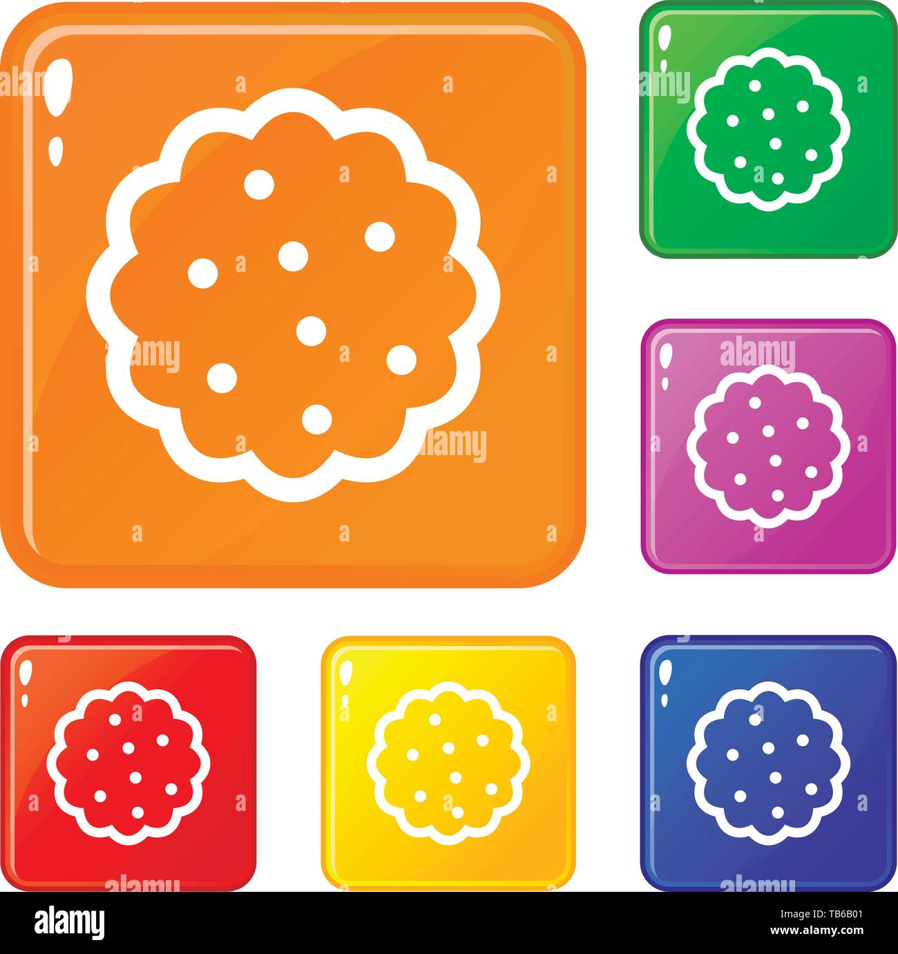 Chunk chocolate chip cookies Stock Vector Images - Alamy
