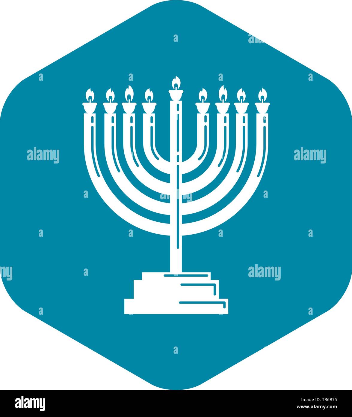 Menorah icon, simple style Stock Vector Image & Art - Alamy