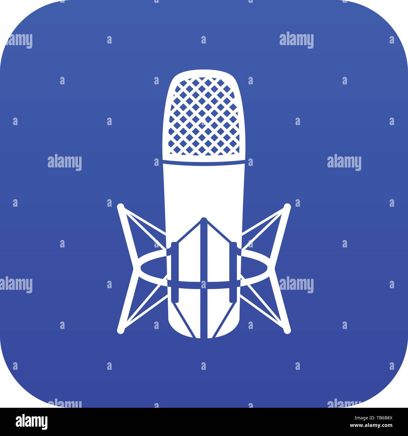 Studio microphone icon blue vector Stock Vector Image & Art - Alamy