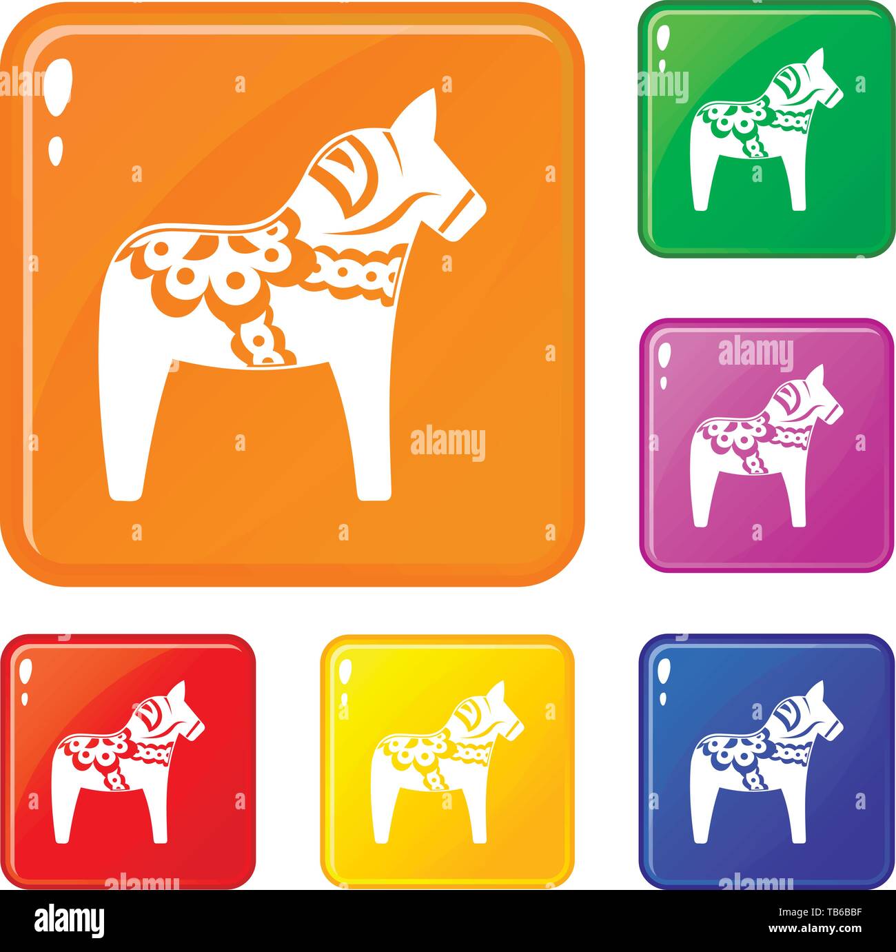 Set miniature black white Stock Vector Images - Alamy