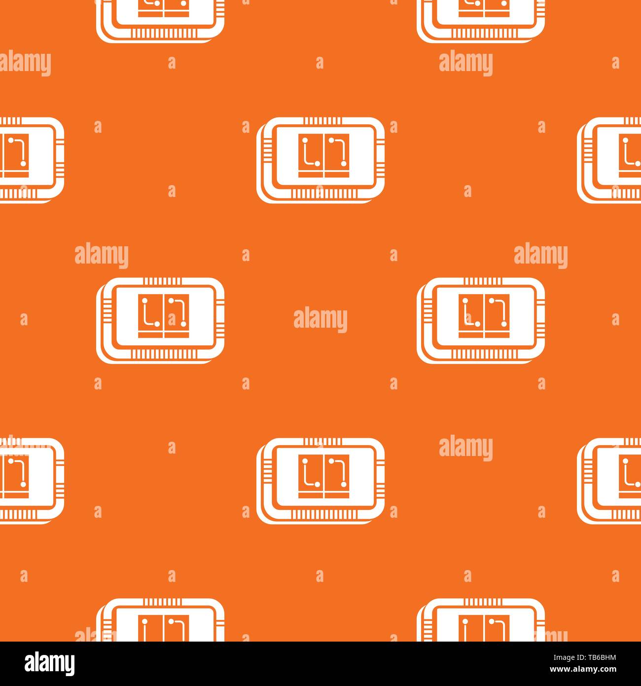 Retro microchip pattern vector orange Stock Vector Image & Art - Alamy