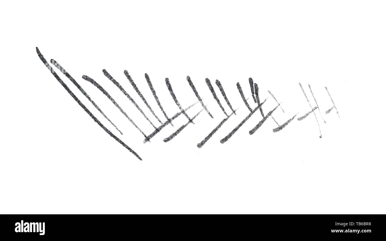 Abstract scenery sketch black and white Cut Out Stock Images & Pictures ...