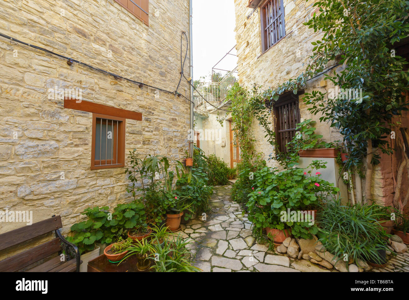 street scene in an old town in Europe Stock Photo - Alamy