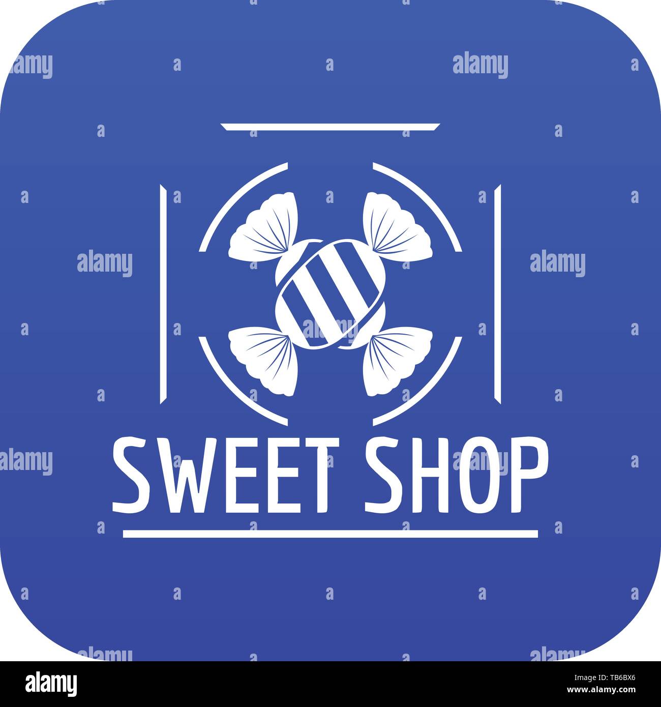 Sweet shop icon blue vector Stock Vector Image & Art - Alamy