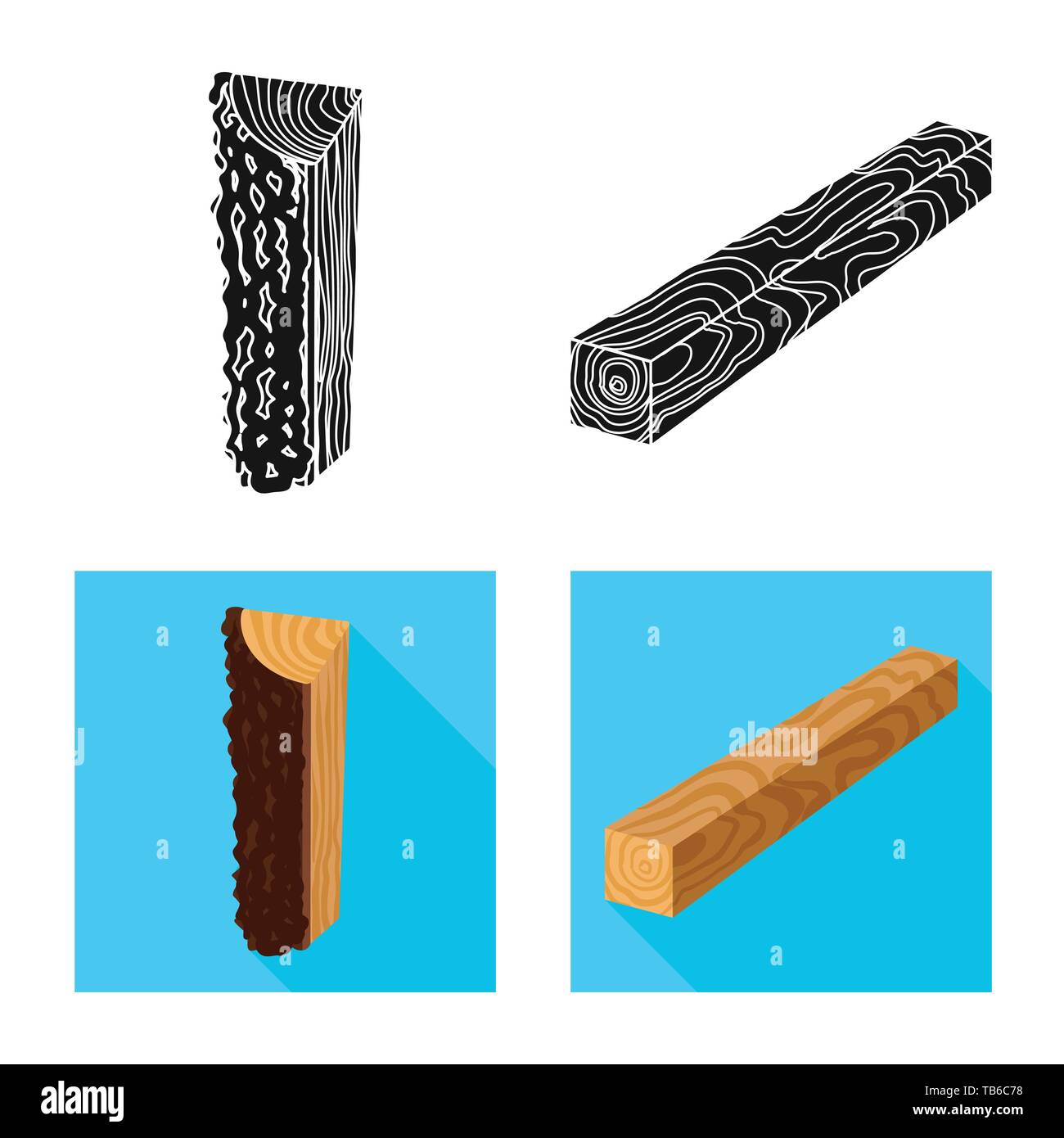 Log beech raw material Stock Vector Images - Alamy