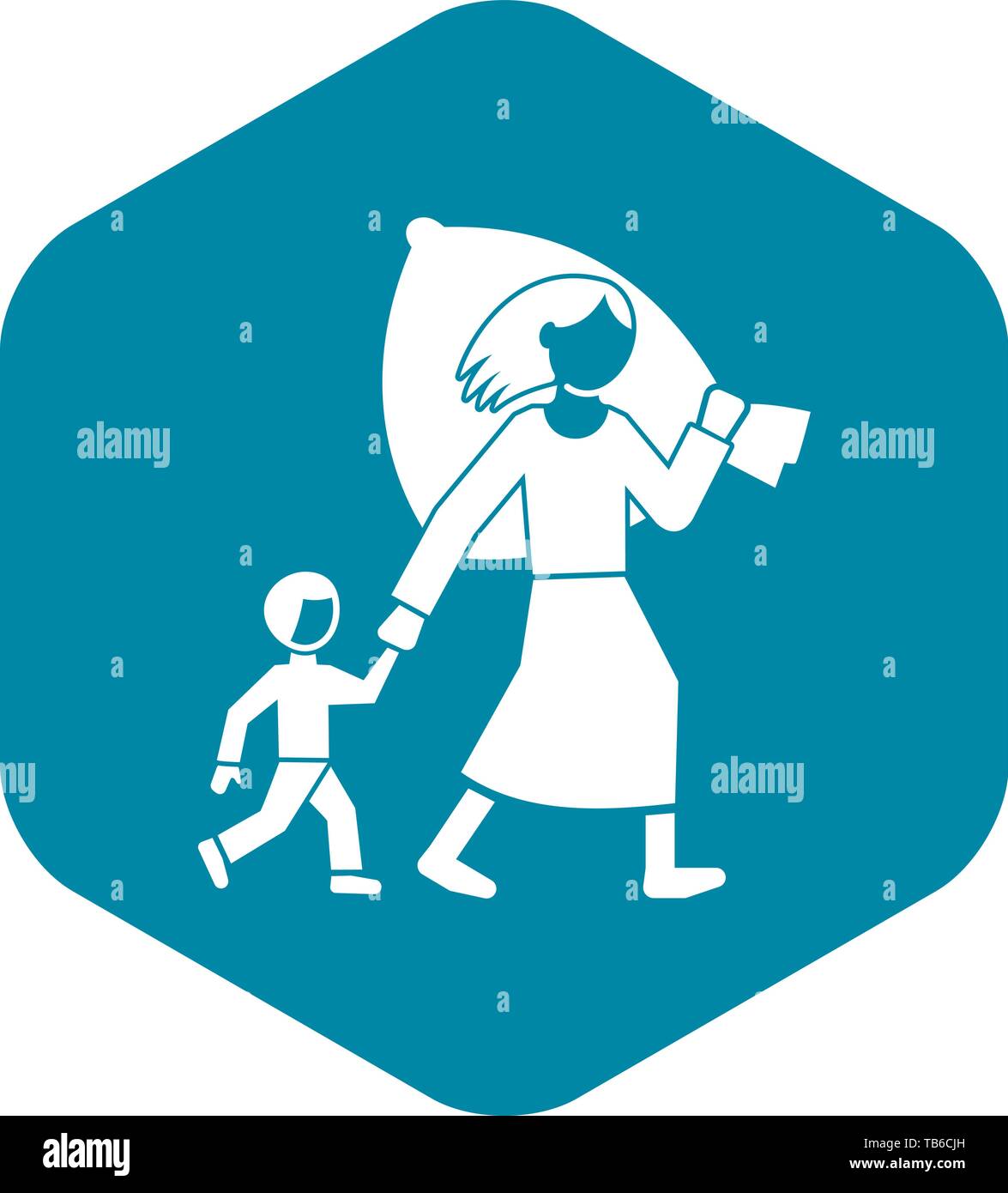 Female migrant Stock Vector Images - Alamy