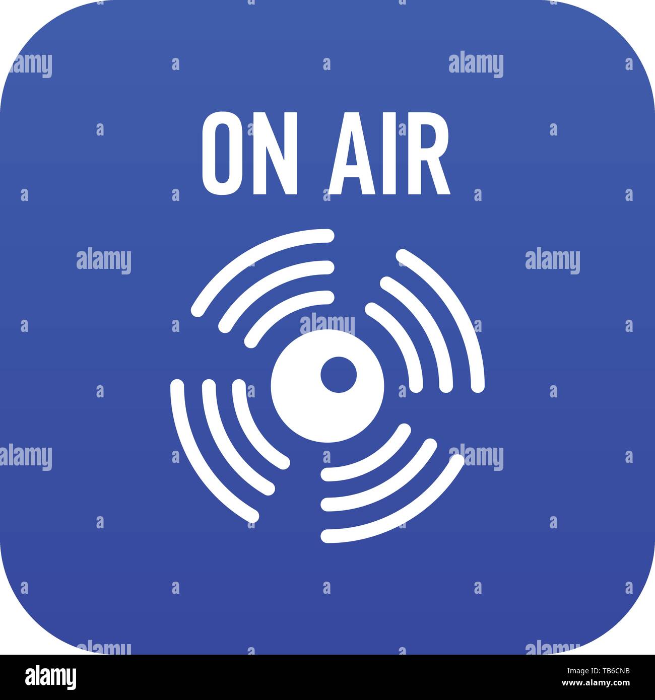 On air radio icon blue vector Stock Vector Image & Art - Alamy