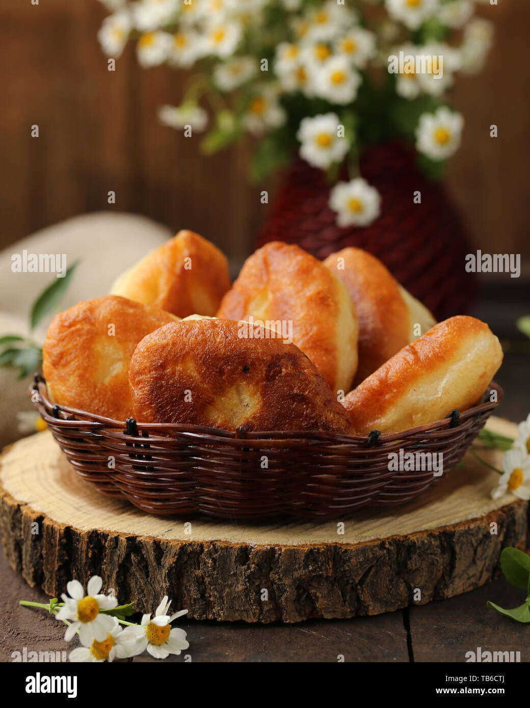 homemade fried pies, rustic style Stock Photo - Alamy