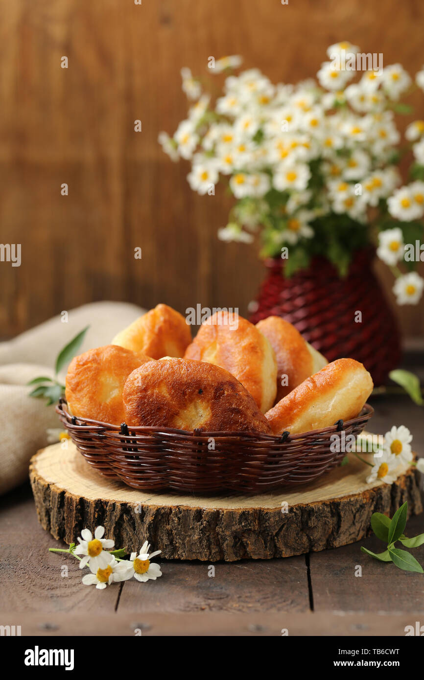 homemade fried pies, rustic style Stock Photo - Alamy