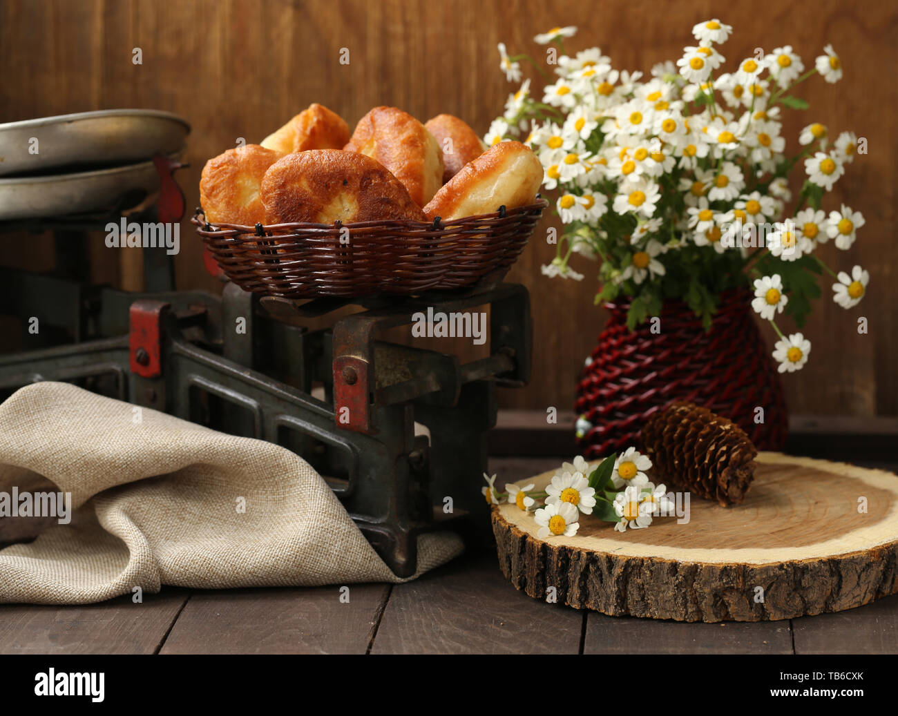 homemade fried pies, rustic style Stock Photo - Alamy