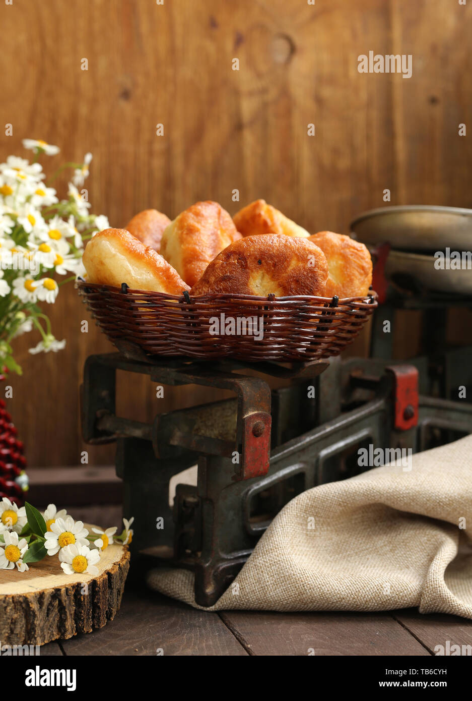 homemade fried pies, rustic style Stock Photo - Alamy