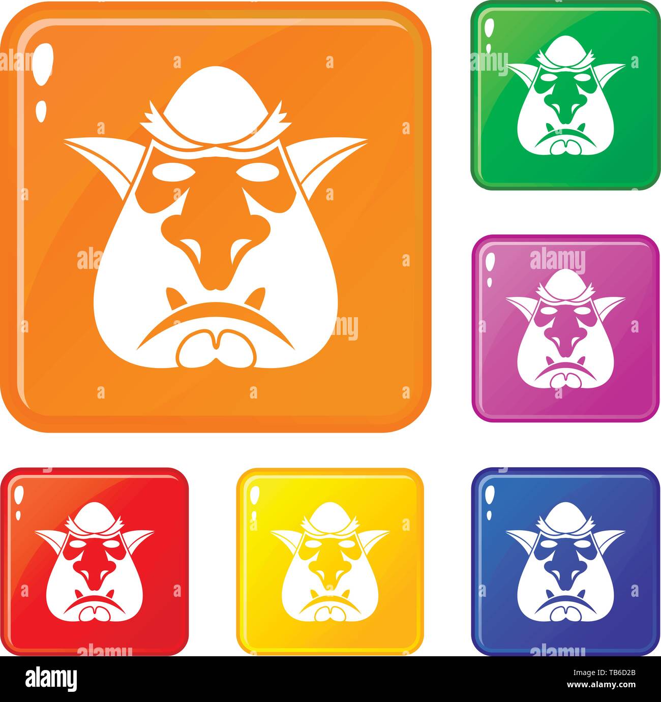 Head of troll icons set vector color Stock Vector Image & Art - Alamy
