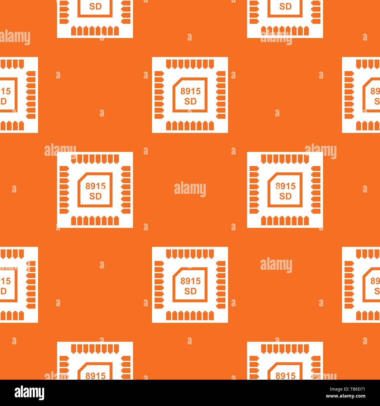 Technology microchip pattern vector orange Stock Vector Image & Art - Alamy