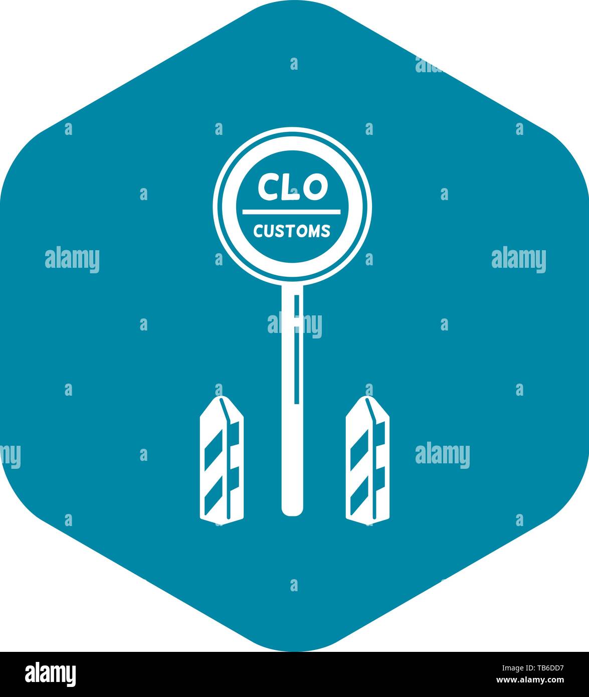 Custom border sign icon, simple style Stock Vector Image & Art - Alamy