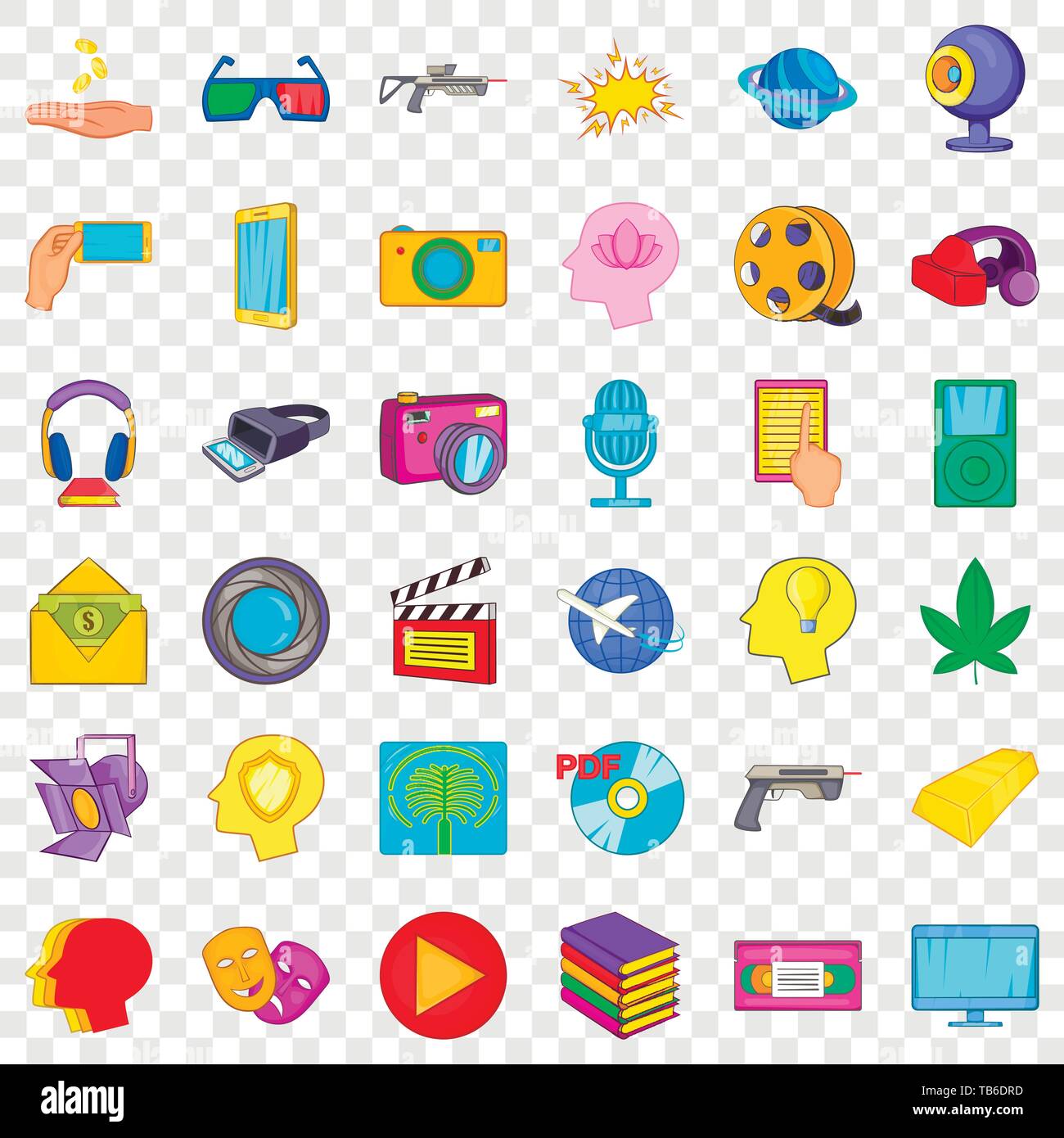 Game over icons set, cartoon style Stock Vector Image & Art - Alamy