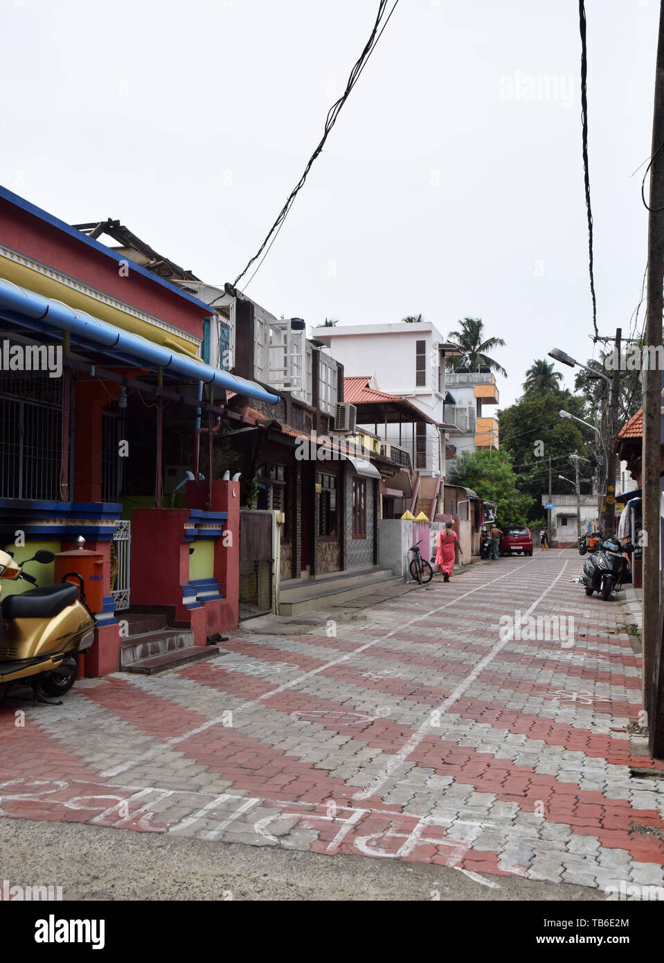 residential street, cochin, kerala, india Stock Photo - Alamy
