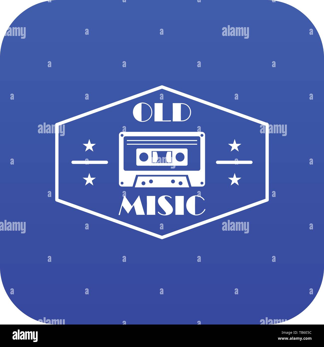Old music icon blue vector Stock Vector Image & Art - Alamy