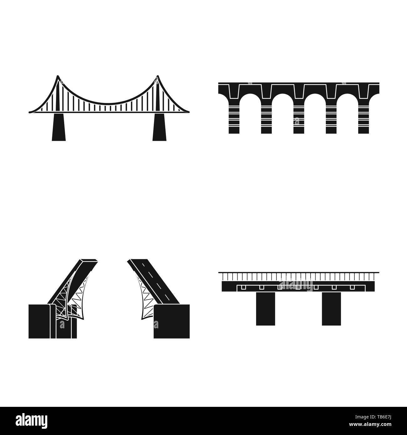 Vector design of construct and side symbol. Set of construct and bridge ...