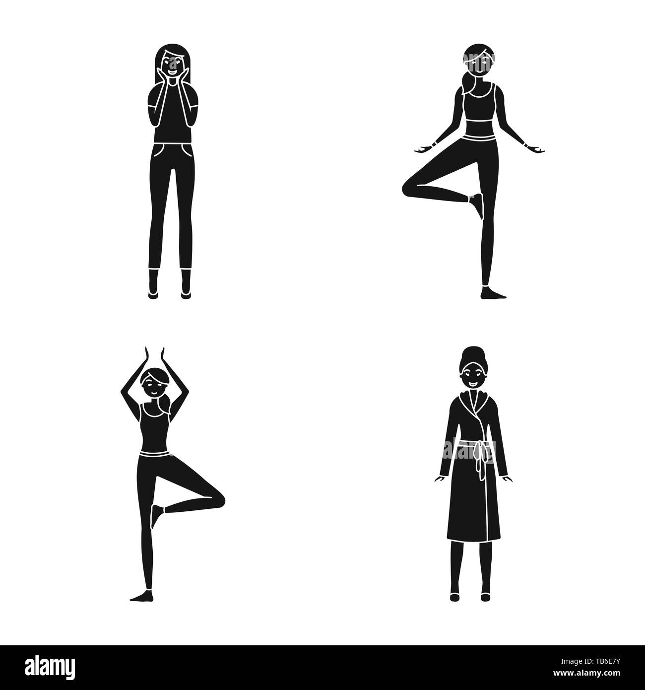 Isolated object of emotions and female sign. Collection of emotions and ...