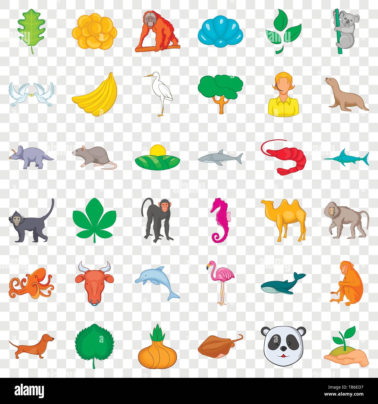 Live icons set, cartoon style Stock Vector Image & Art - Alamy