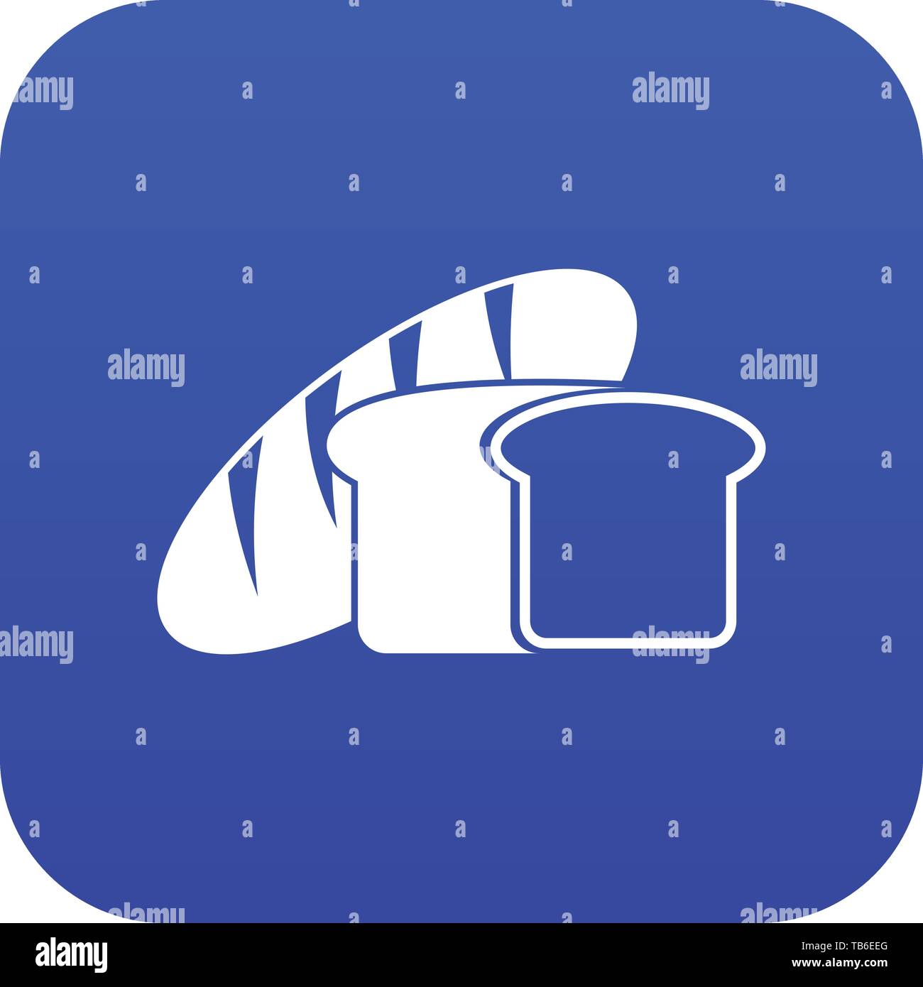 Bread icon digital blue Stock Vector Image & Art - Alamy