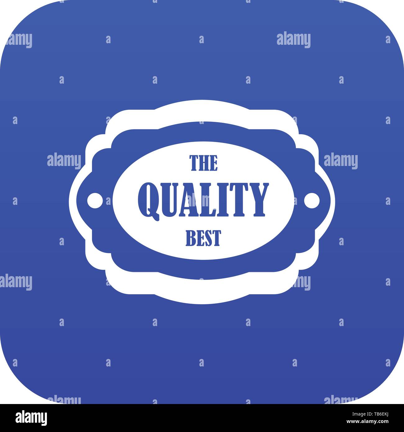 The quality best label icon digital blue Stock Vector Image & Art - Alamy