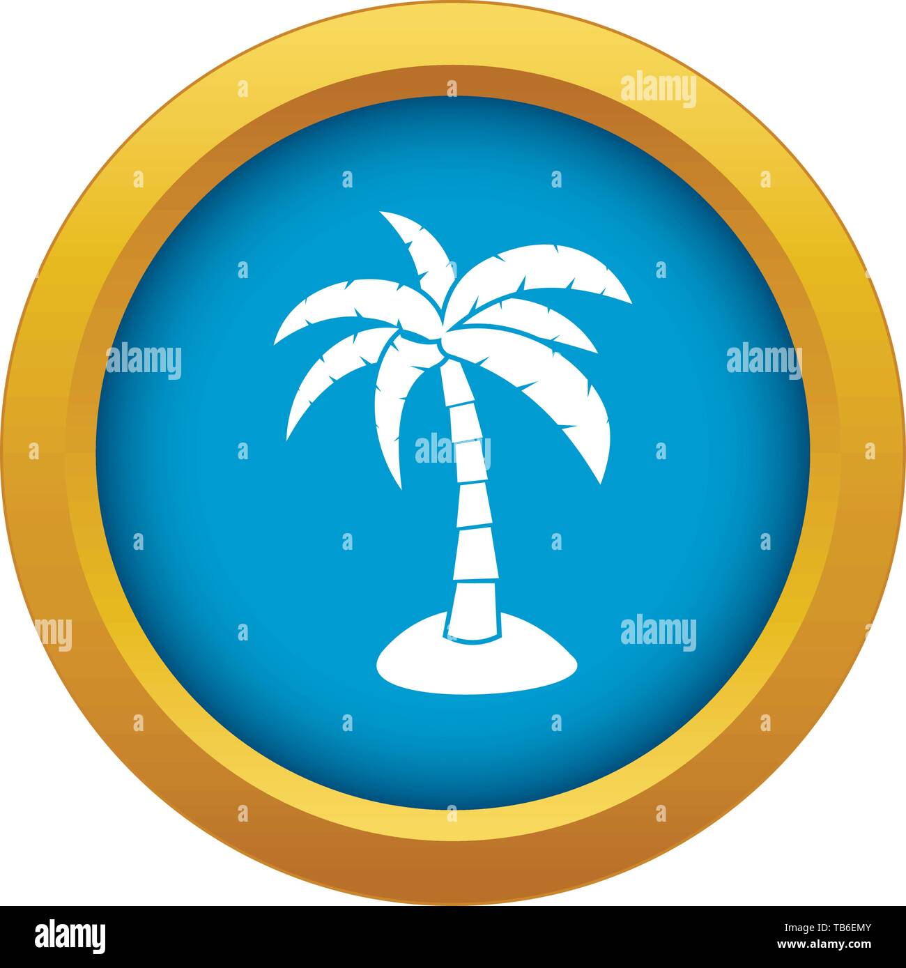 Palm icon blue vector isolated Stock Vector Image & Art - Alamy