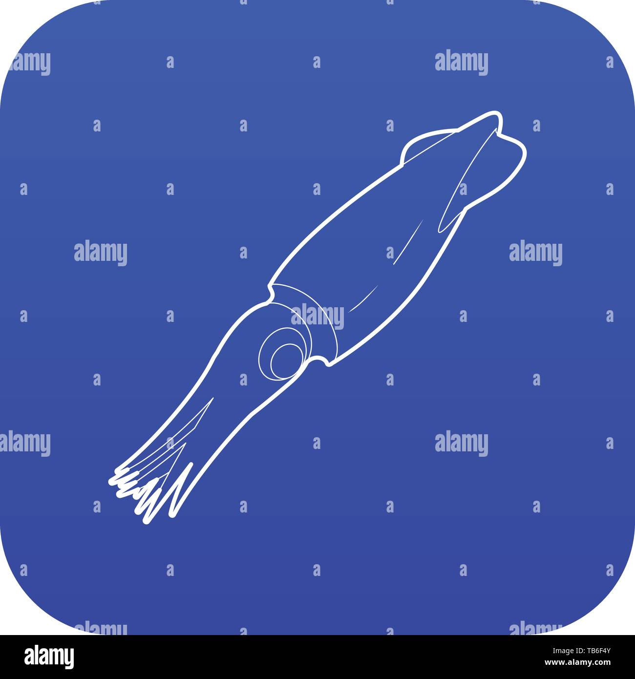 Squid icon blue vector Stock Vector Image & Art - Alamy