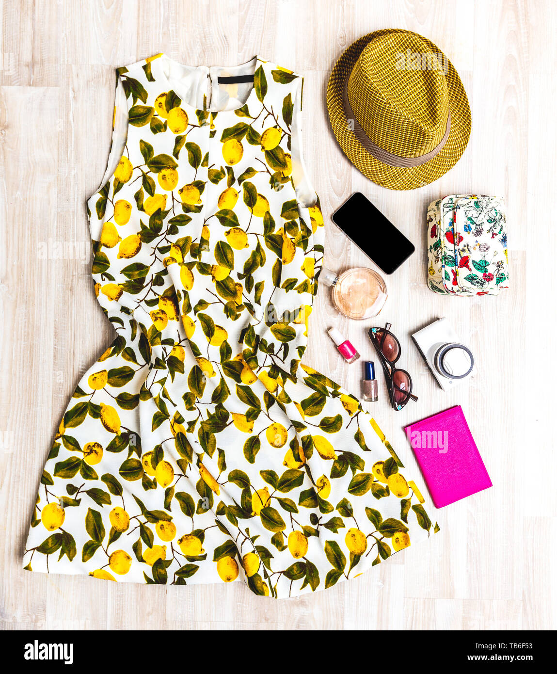 Set of summer clothes Stock Photo - Alamy