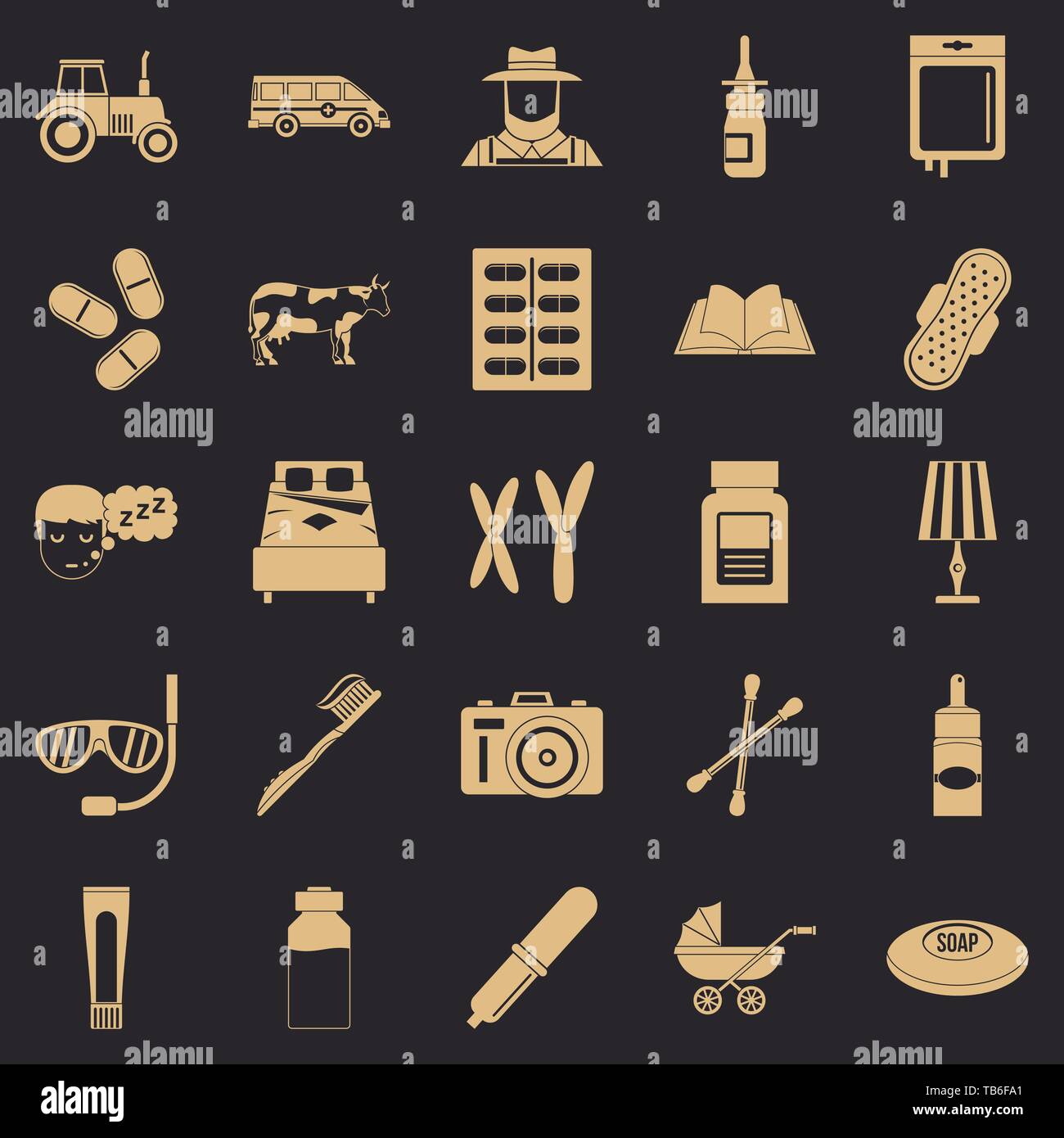 Child education icons set, simple style Stock Vector Image & Art - Alamy