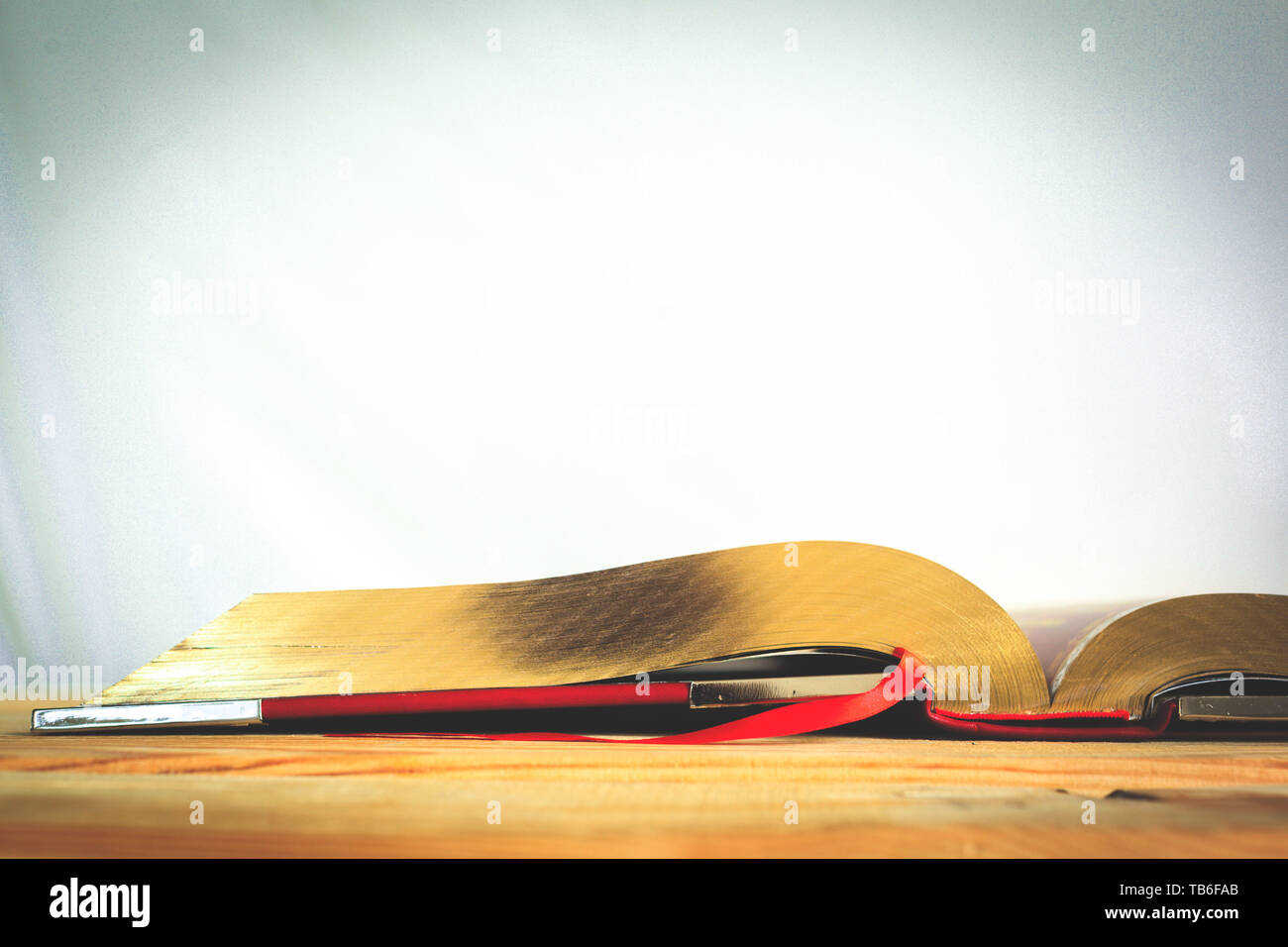 Close up on open book pages Stock Photo - Alamy