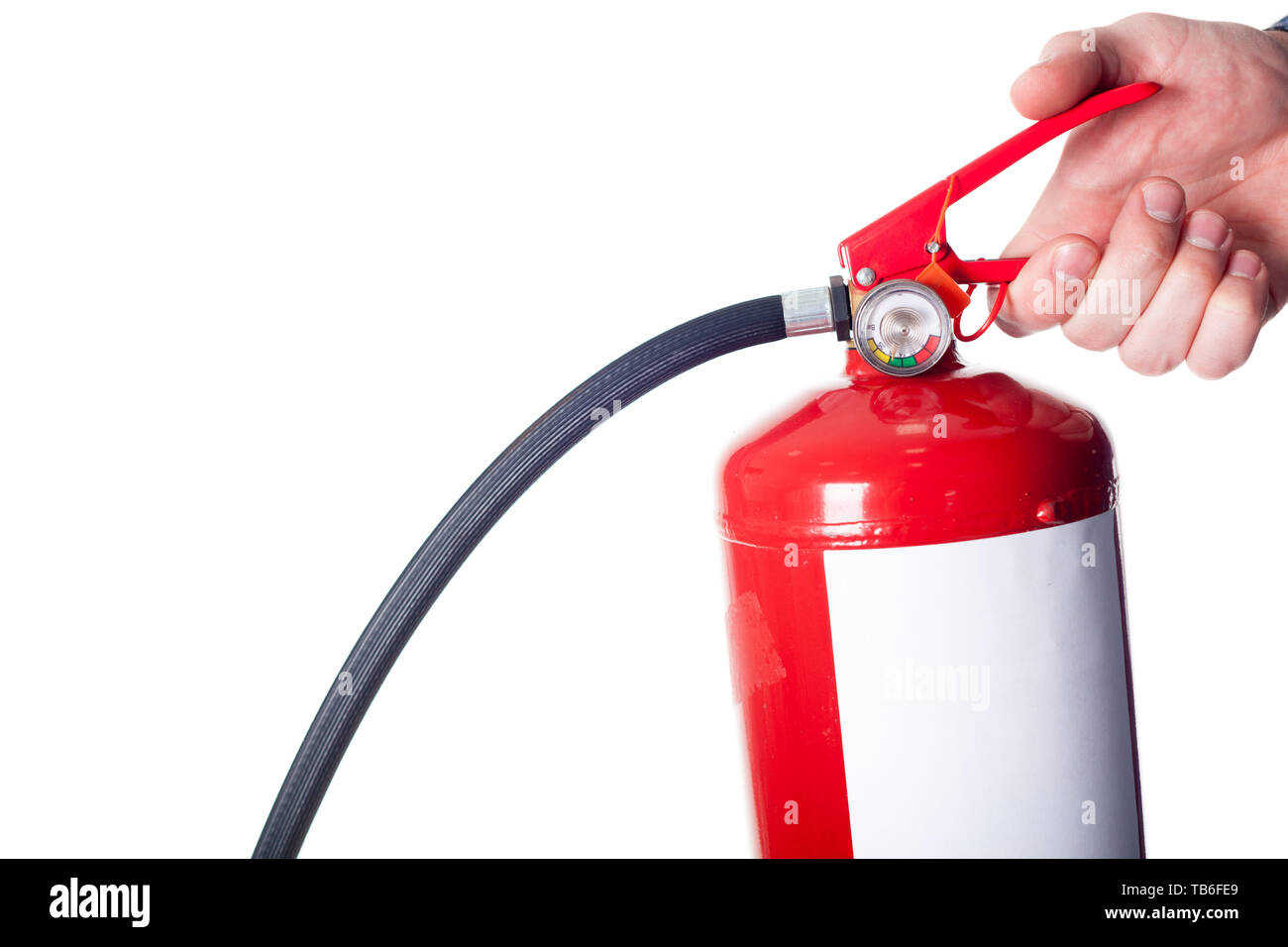 Man using fire extinguisher hi-res stock photography and images - Alamy