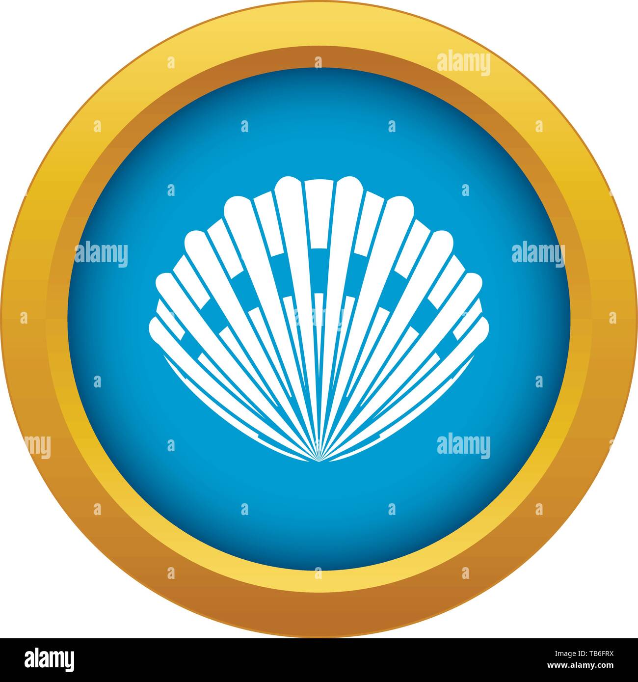 Pearl shell icon blue vector isolated Stock Vector Image & Art - Alamy