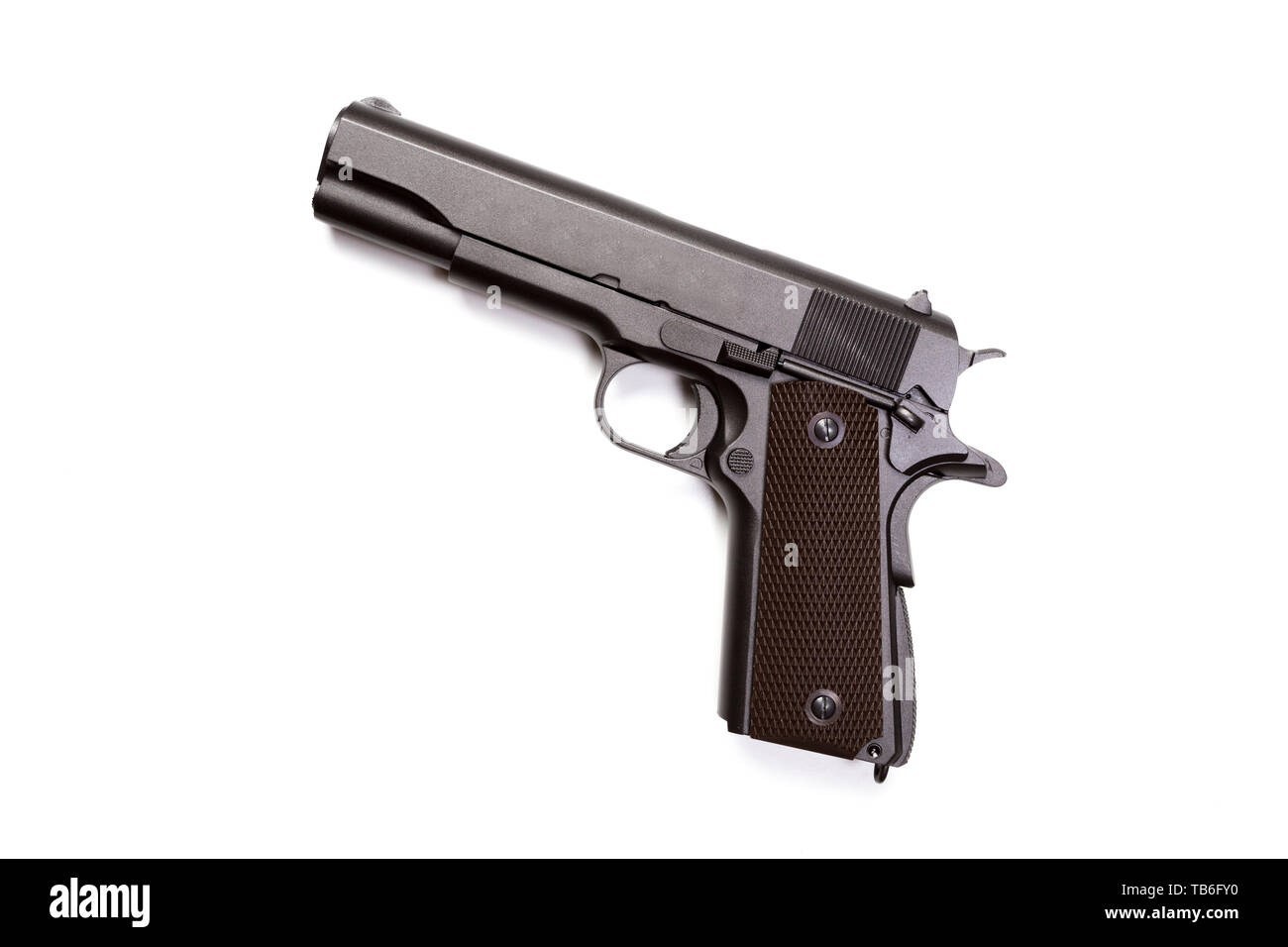 hand gun isolated on white background Stock Photo - Alamy