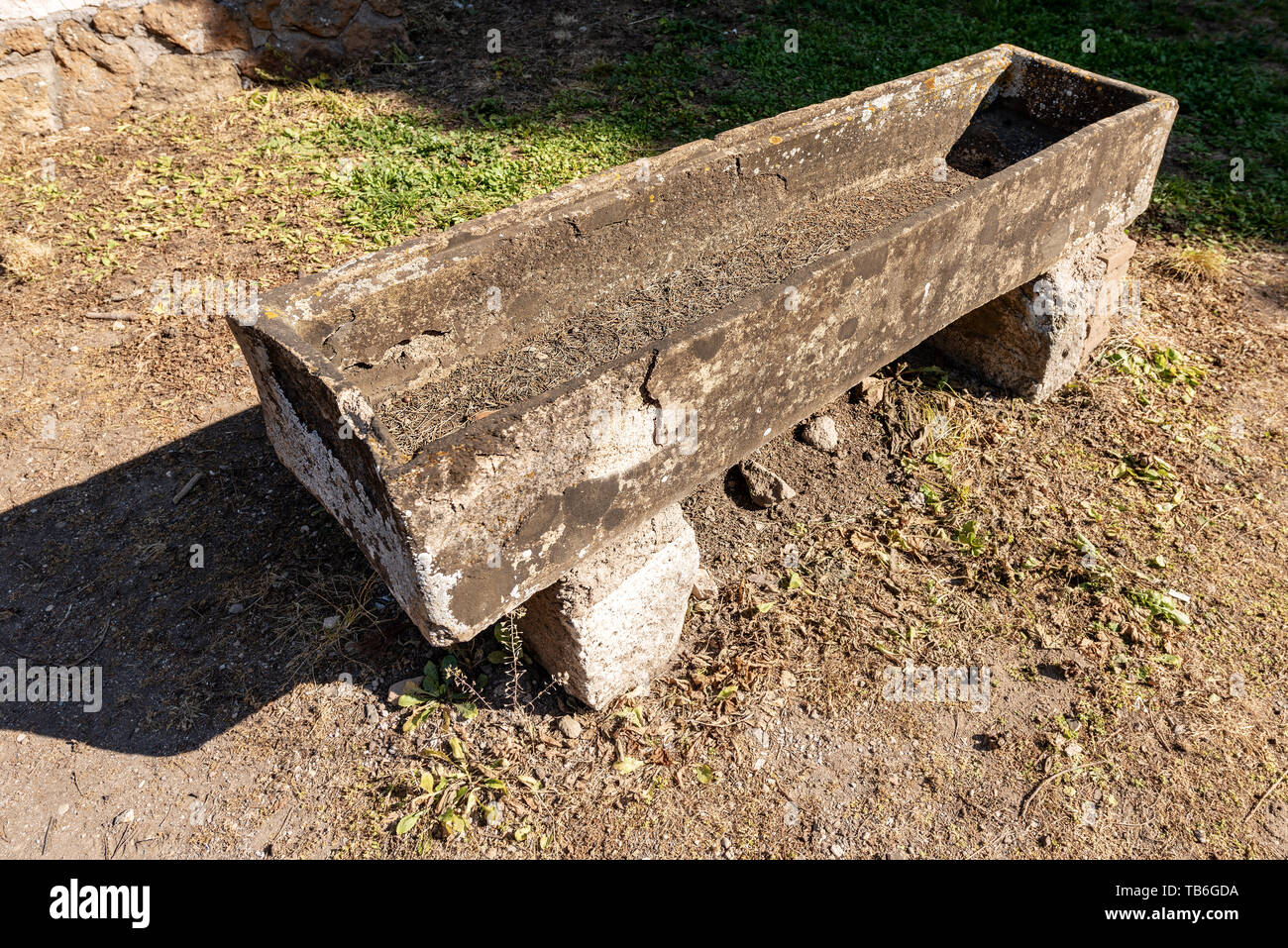 Ancient Roman sarcophagus in Ostia Antica, Roman colony founded in the ...