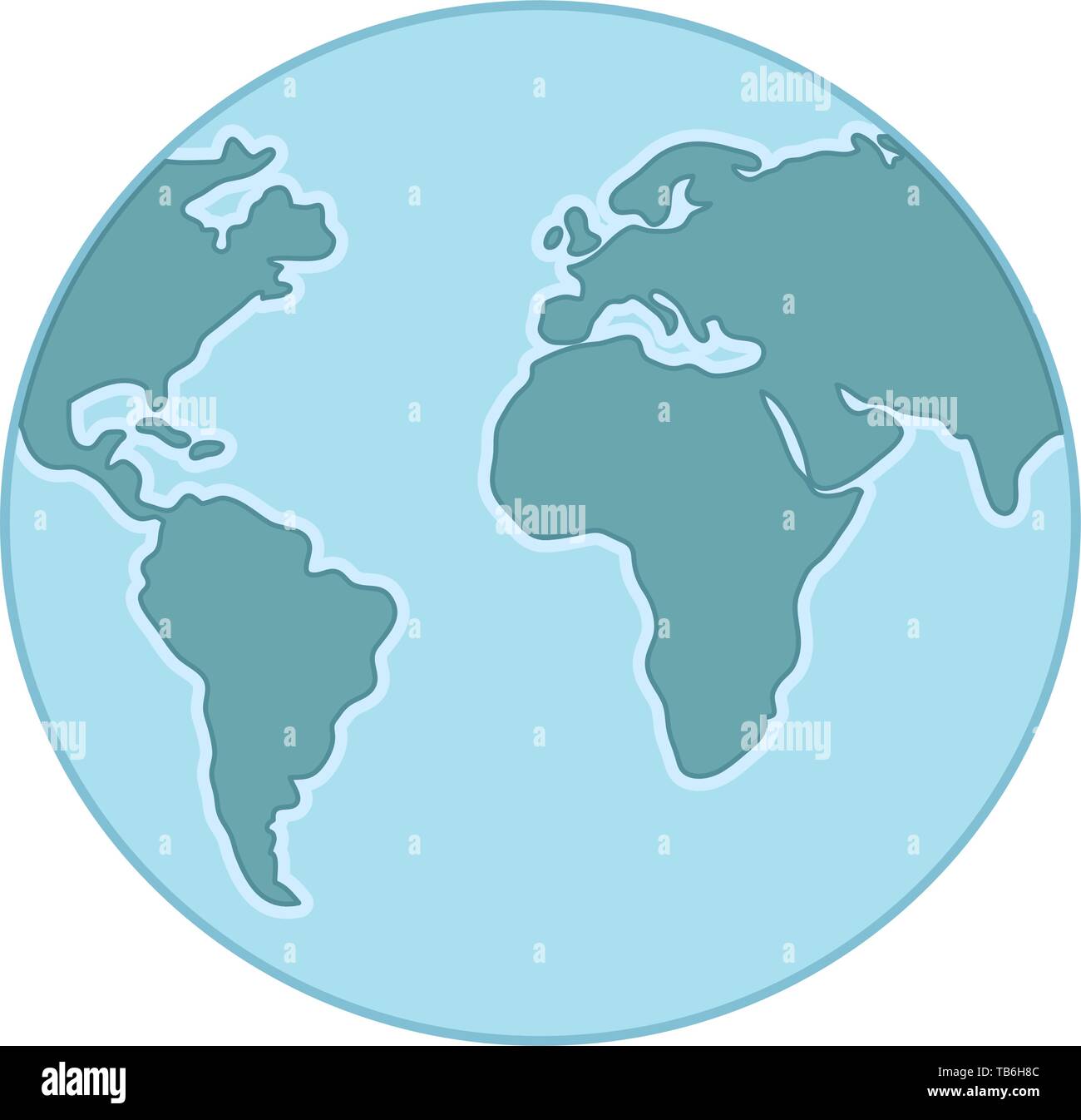 Planet sphere design, Continent earth world globe ocean and universe ...