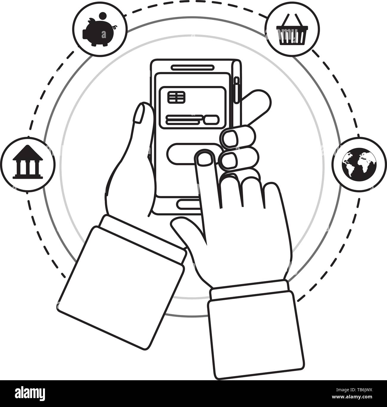 Smartphone design, Store shopping online ecommerce media market and ...