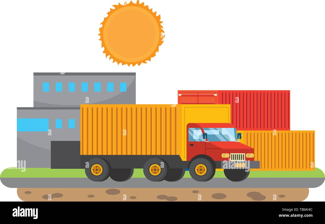 delivery tracking service shipping business logistic cartoon vector ...