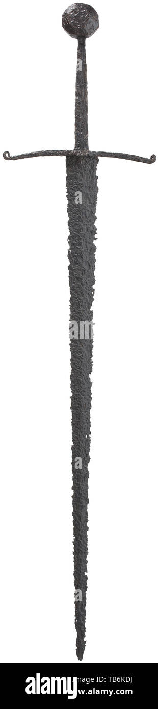 A French knightly sword, circa 1420, Slender, slightly tapered ...