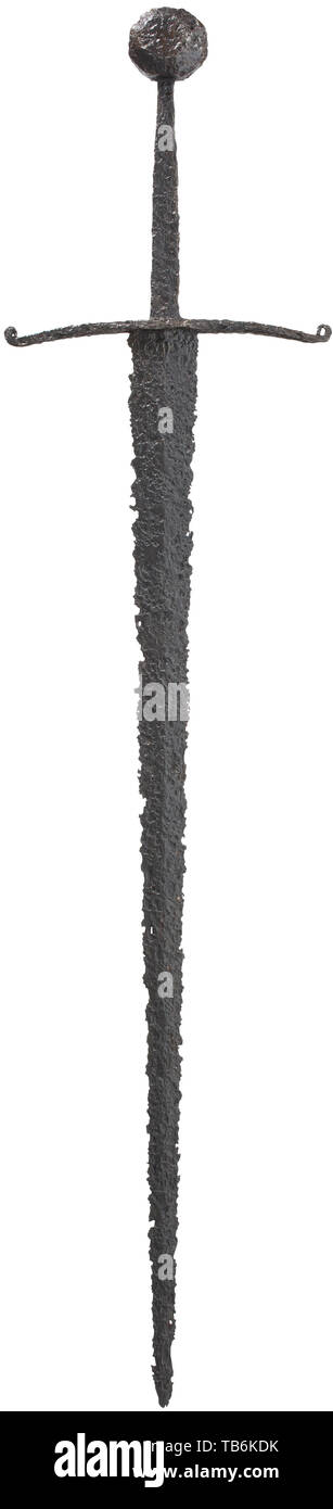 A French knightly sword, circa 1420, Slender, slightly tapered ...