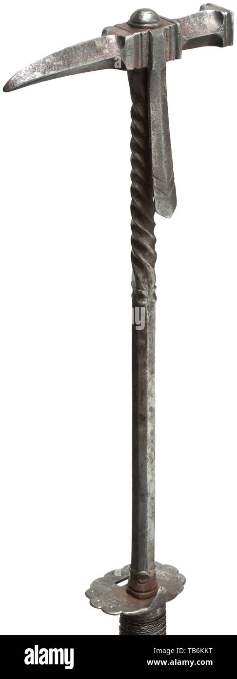 A Saxon war hammer, 2nd half of the 16th century, Cut hammer head with ...