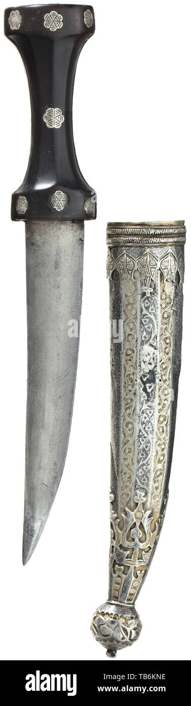 A silver-mounted Ottoman khanjar, 2nd half of the 17th century, Double ...
