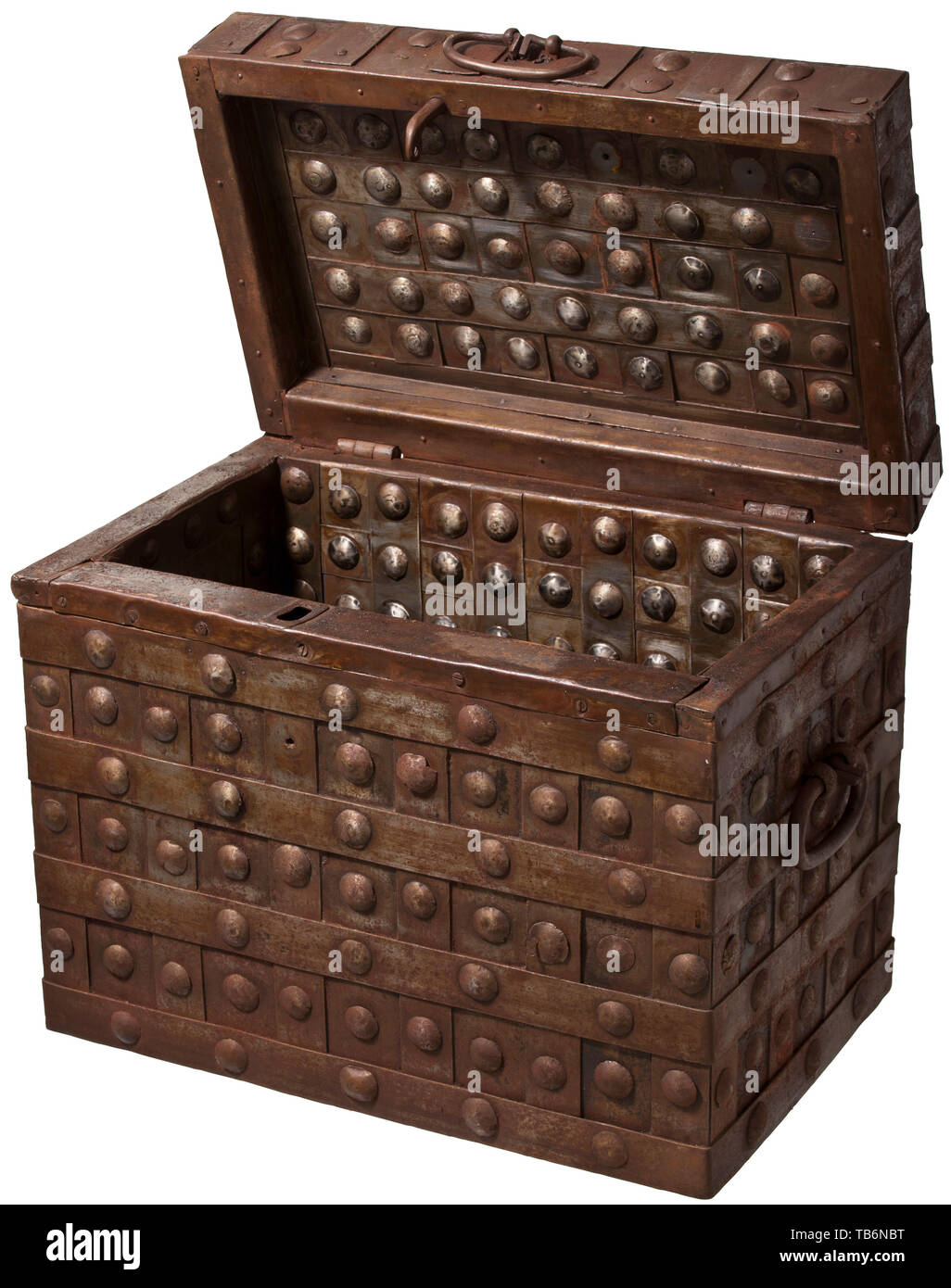 An iron war chest, probably Italian or Spanish, 18th century, The ...