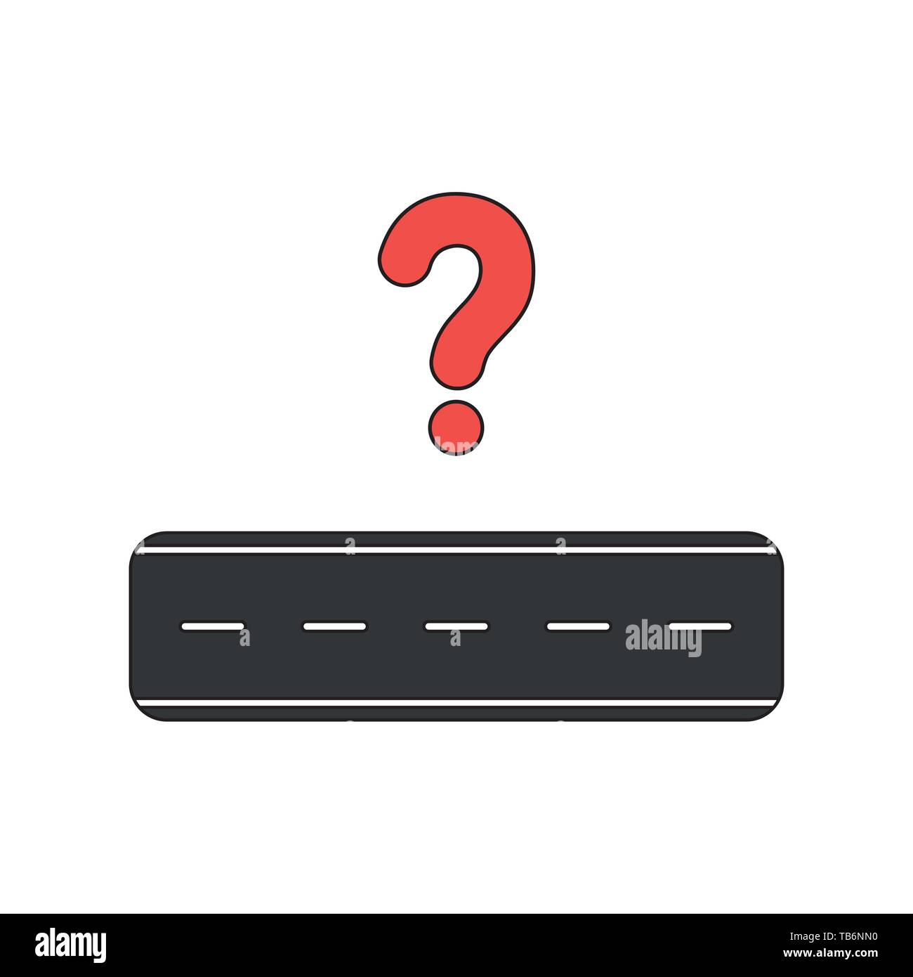 Vector icon concept of road with question mark. Black outlines and colored Stock Vector Image ...