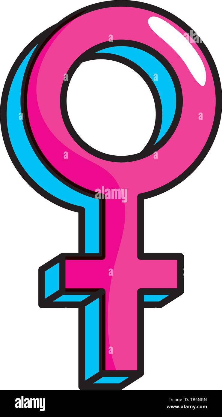 pink woman sign pop art comic cartoon vector illustration Stock Vector ...
