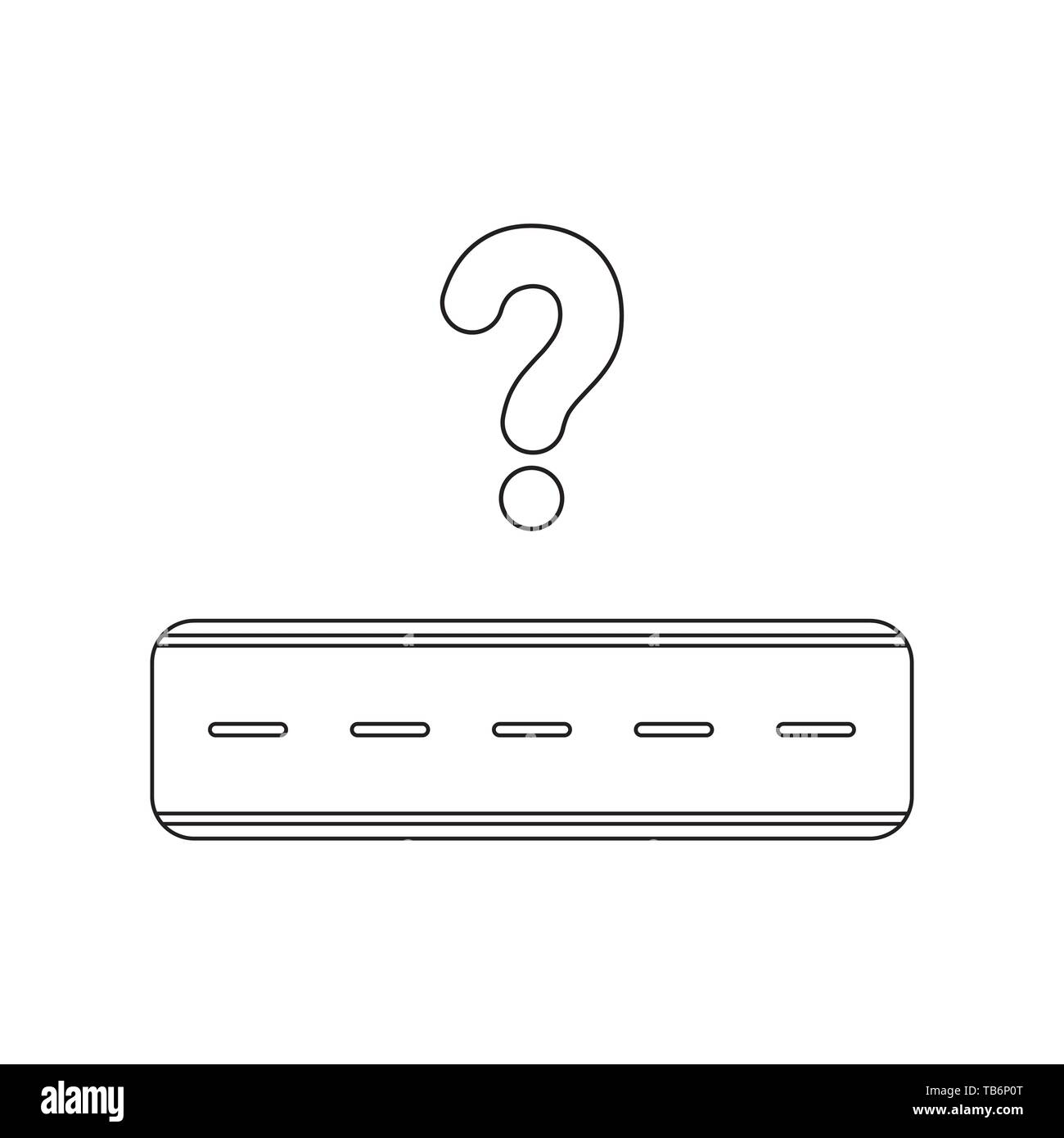 Vector icon concept of road and question mark. Black outlines, white background Stock Vector ...