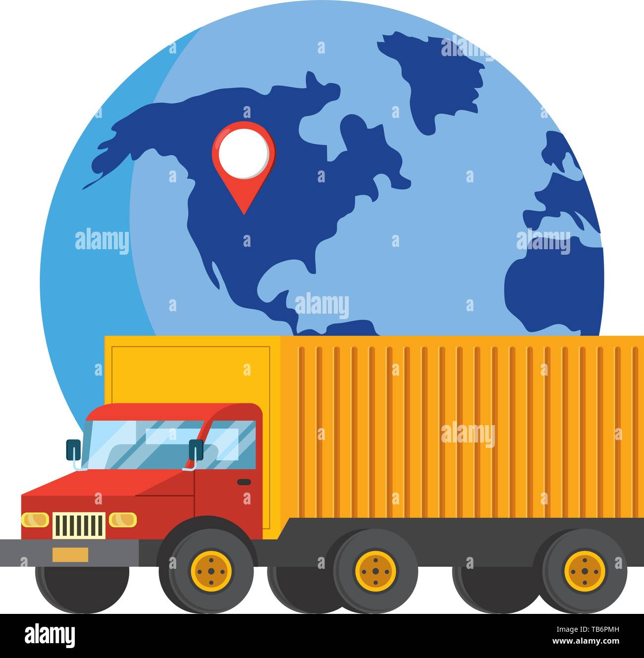 delivery tracking service shipping business logistic cartoon vector ...