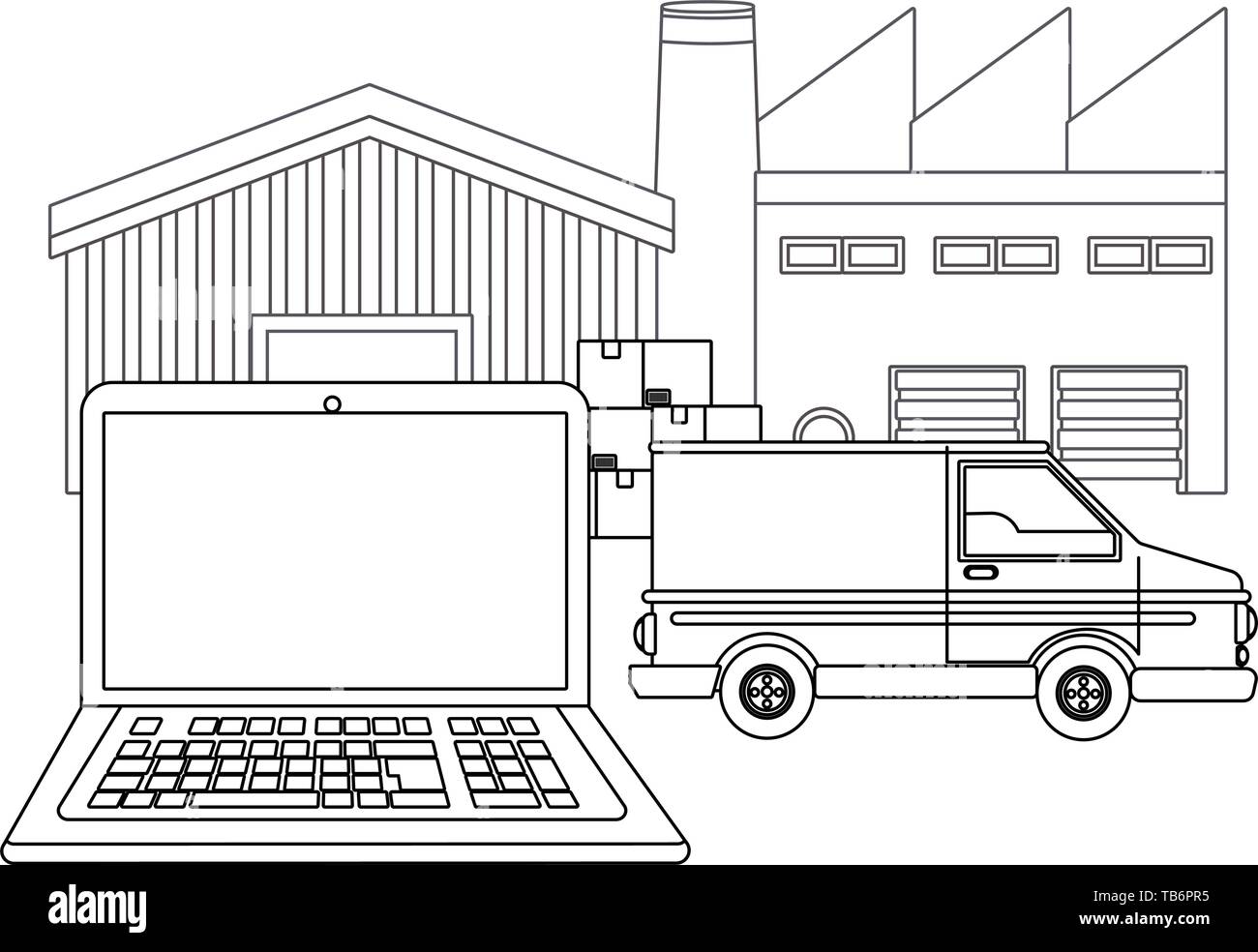 delivery tracking service shipping business logistic cartoon vector ...
