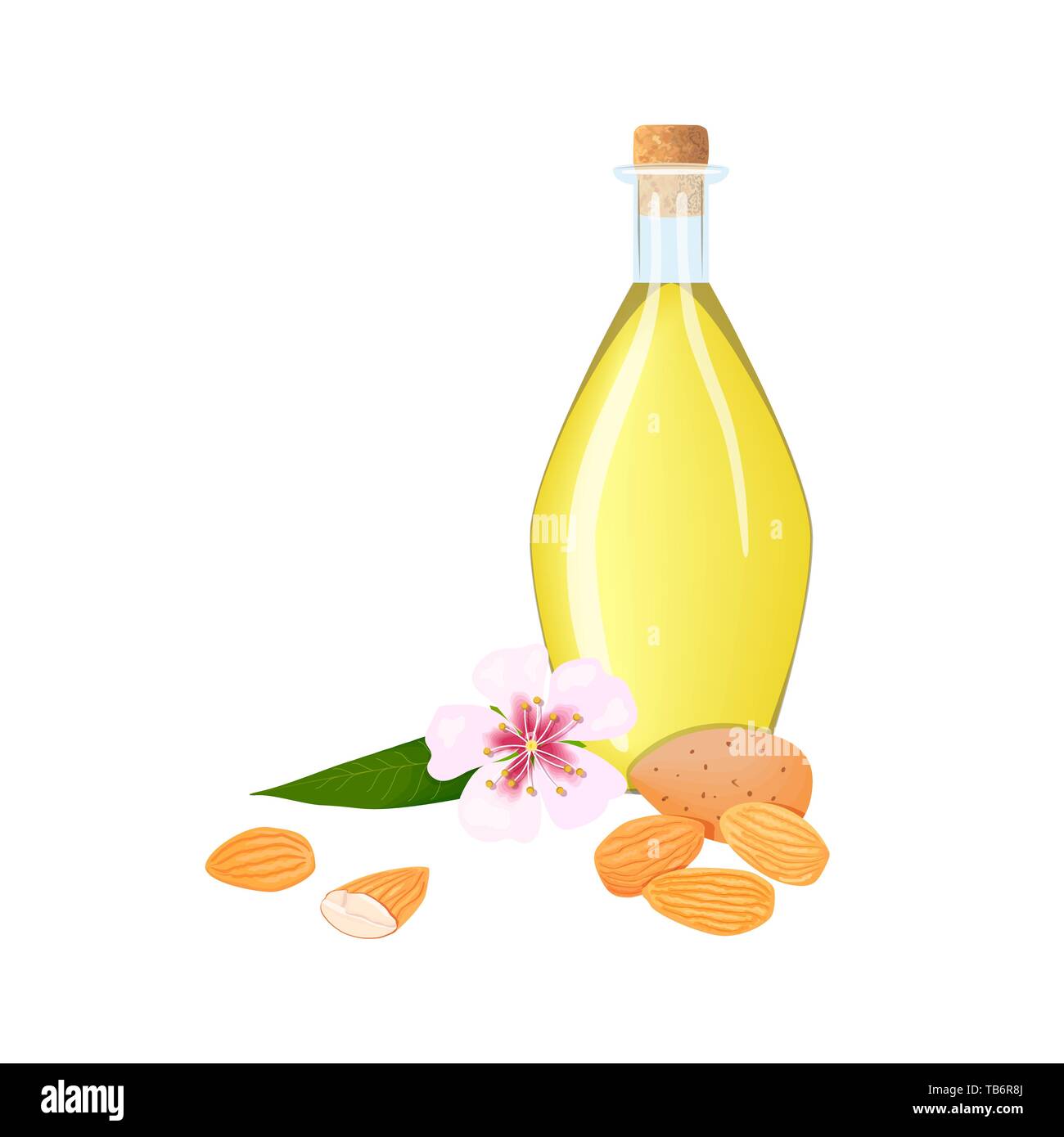 Almond flower flowers Stock Vector Images - Alamy