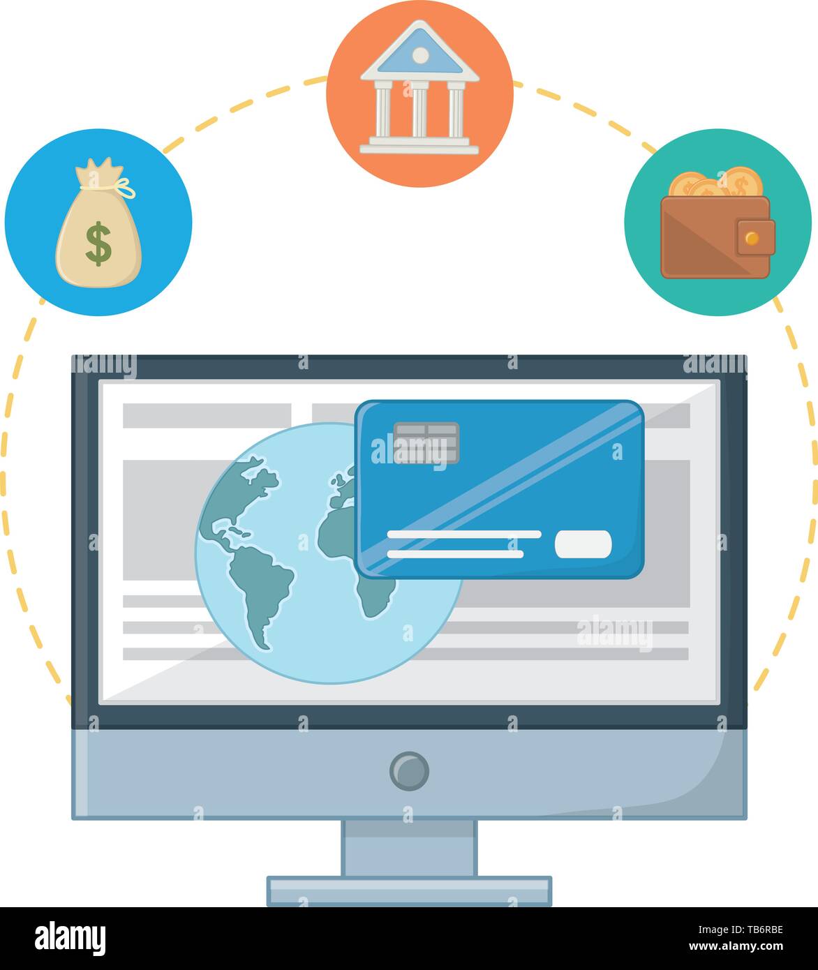 Computer design, Store shopping online ecommerce media market and ...